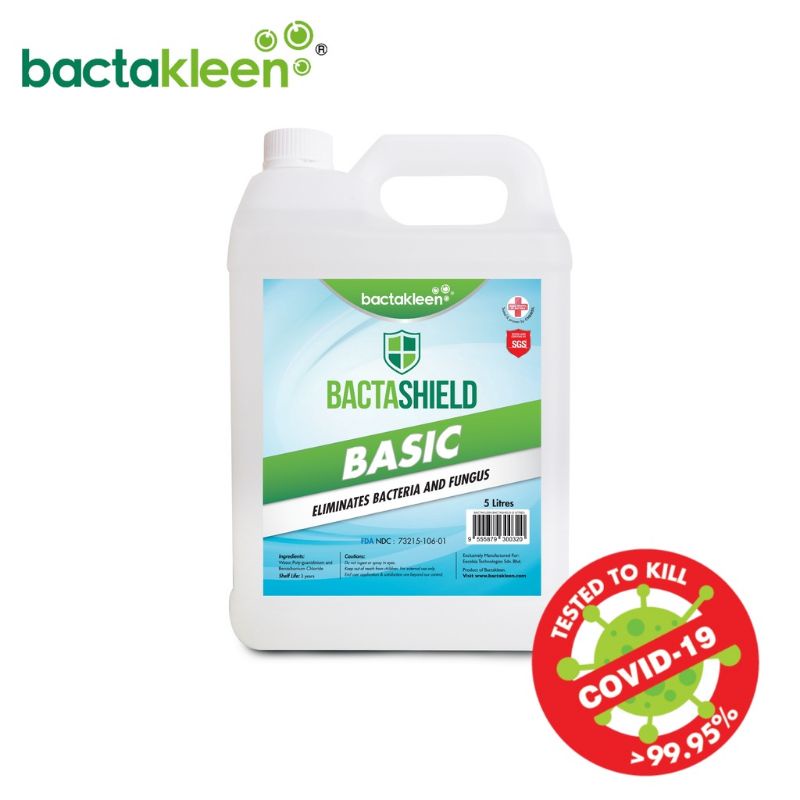 Bactakleen Bactashield Basic 5L Eliminates Bacterial & Fungus Long ...
