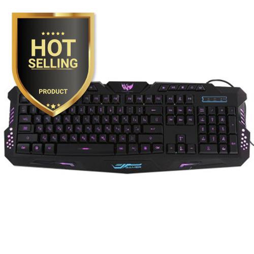 200 BILINGUAL RUSSIAN / ENGLISH THREE COLORS USB WIRED GAMING KEYBOARD ...