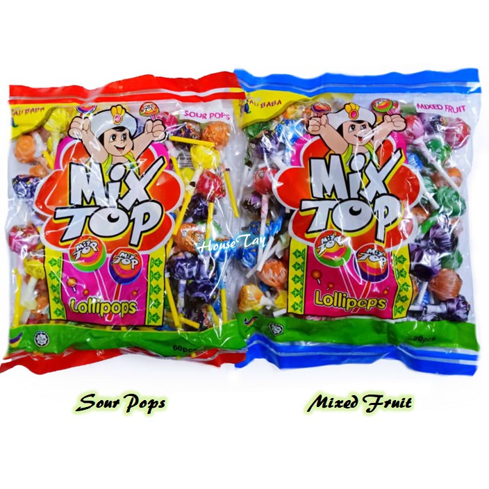Mix Top Sour / Mix Fruits Lollipop 50pcs | Shopee Malaysia