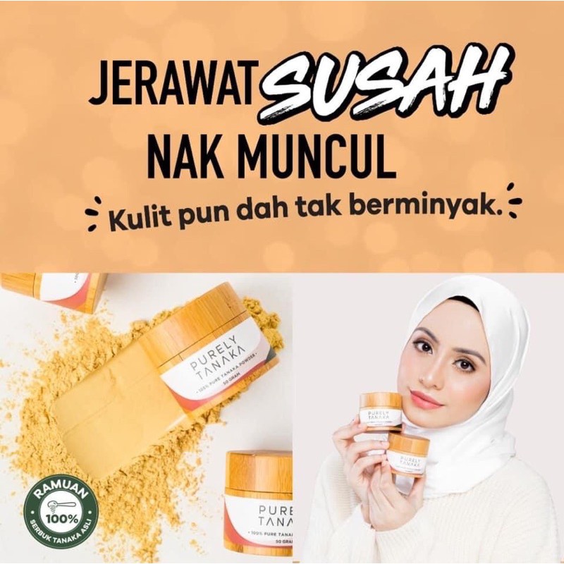 Purely Tanaka Face Mask 💯 Natural + 5 FREE GIFT🔥🔥 | Shopee Malaysia