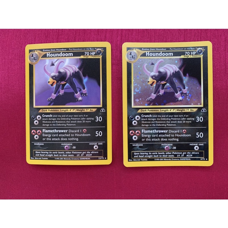 Pokemon TCG : Houndoom Combo. Holographic and non Holographic rare ...
