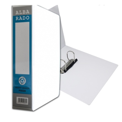 Alba rado 25mm/40mm/50mm/65mm PVC 2D White Ring File A4 Insert Binder ...