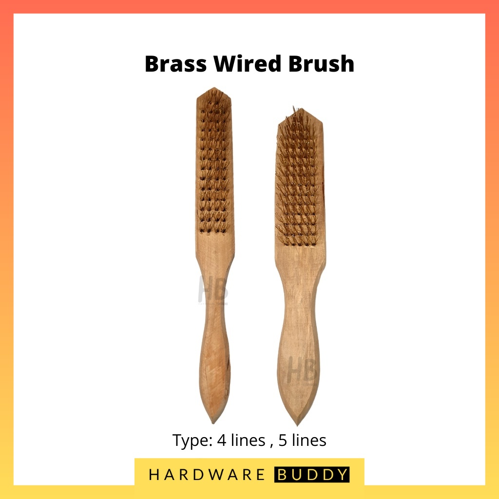 Brass Wire Brush With Wooden Handle/ Berus Besi Dawai Tembaga Halus ...