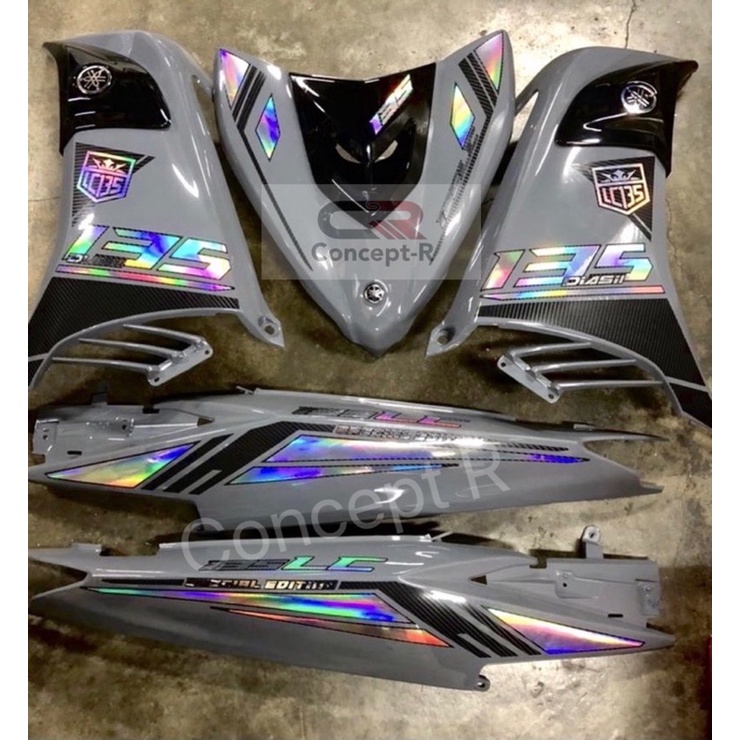 HLD Cover Set Nardo Grey LC135 V4/V5/V6/V7 Chrome Sticker Rainbow ...