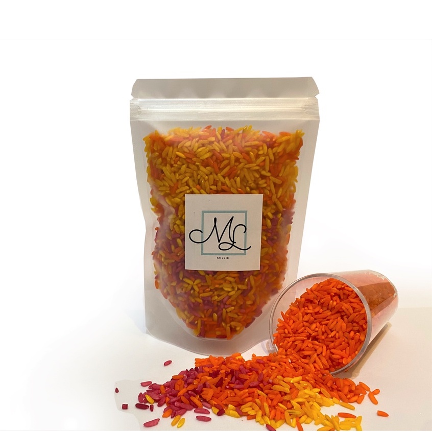 Sensory Play Coloured Rice / Rainbow Rice, 120g (non-toxic, kid ...