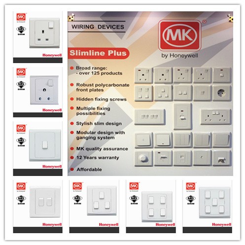 MK Slimline Plus Switch Model Socket 13A | Shopee Malaysia