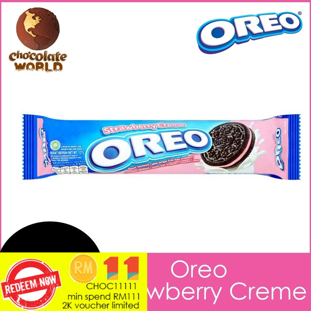 Oreo Strawberry Creme 119.6g | Shopee Malaysia