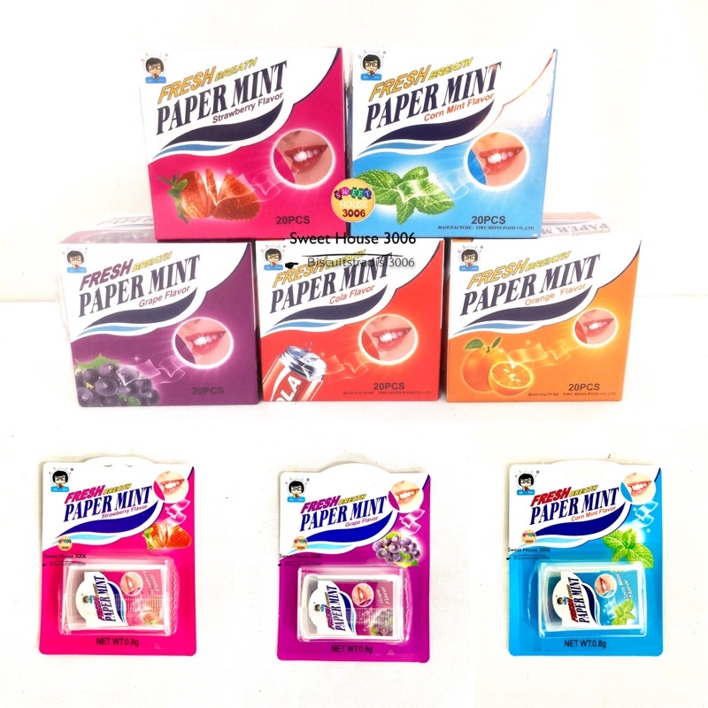 Hepin 20's Paper Mint Fresh Breath Candy Childhood Snacks Kedai Borong ...