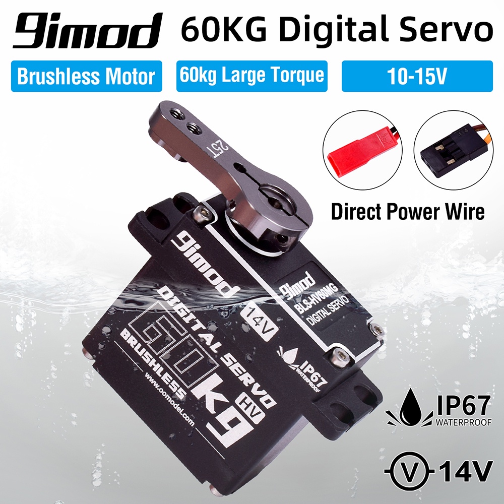 9IMOD SERVO BLS-HV60MG 60KG Servo RC High Torque Waterproof Brushless ...