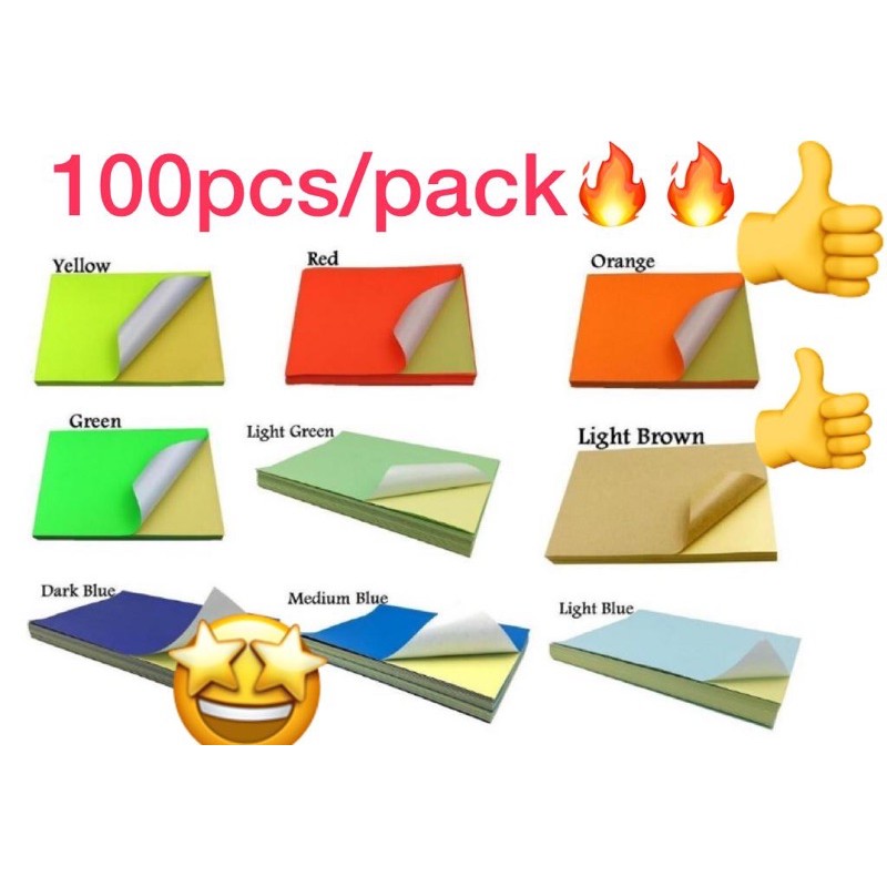 A4 Inkjet / Laser Printing White/Fluorescent Sticker Paper (100’s/pack ...