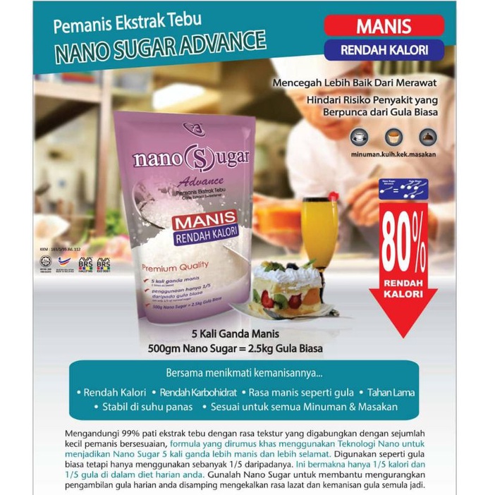 Nano sugar Gula Tebu Hitam less calories | Shopee Malaysia