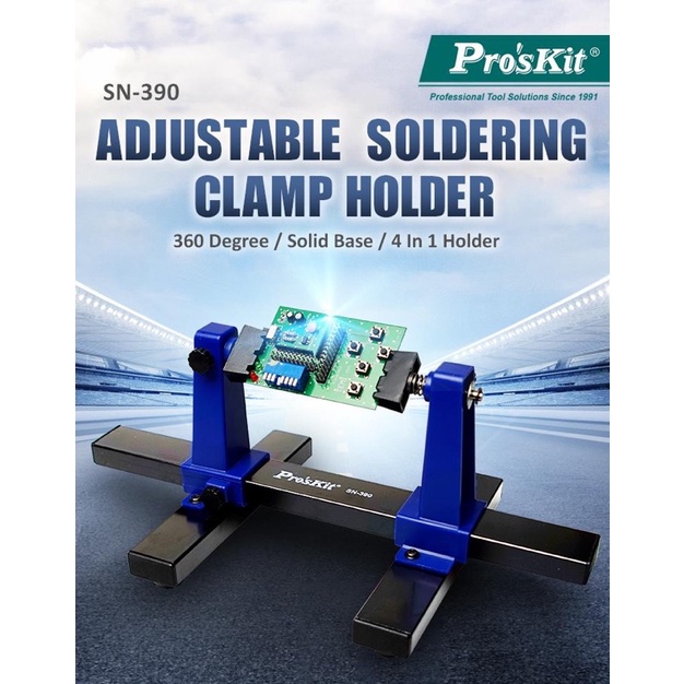 Pro’sKit SN-390 Adjustable Soldering Clamp Holder | Shopee Malaysia