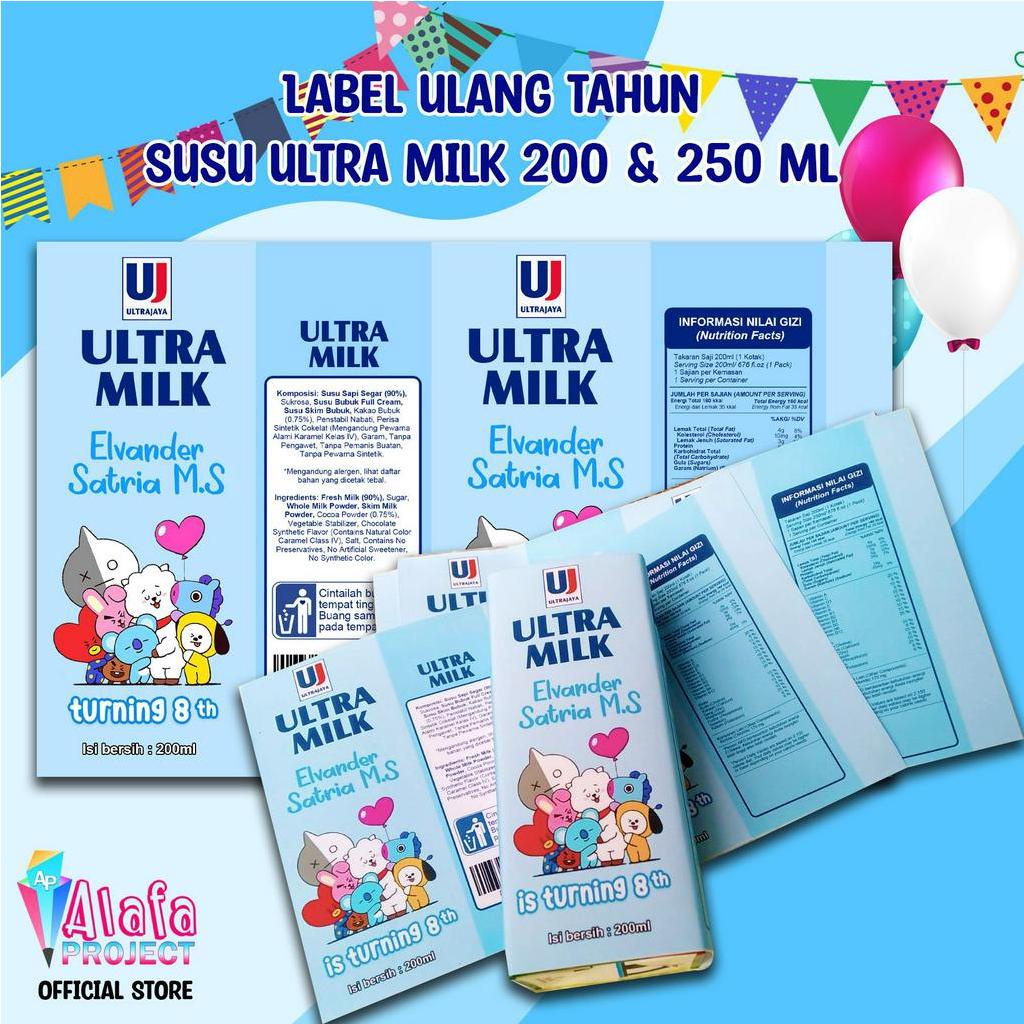 [alafaproject_id] ULTRA MILK MILK Label 200 ml | ULTRA MILK MILK Label ...
