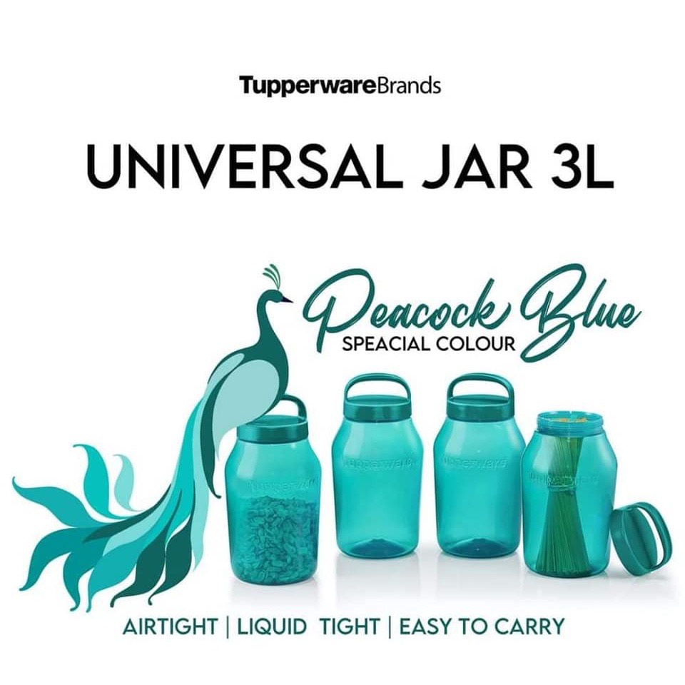 Tupperware Universal Jar 3L/ Food storage/ Water tank/ Bottle | Shopee ...