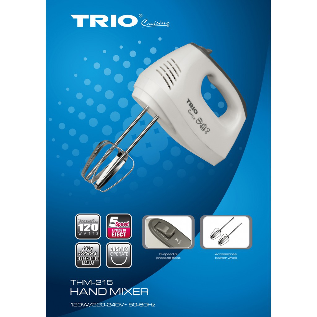 TRIO HAND MIXER THM-215 | Shopee Malaysia