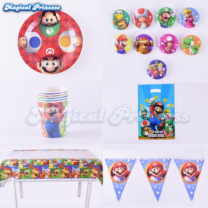 super mario birthday party theme set party loot bag decorate | Shopee ...