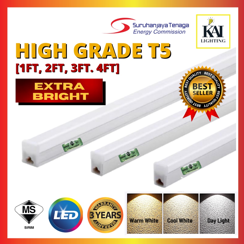 [Sirim] LED T5 High Grade Tube Light Drop Curve Light Ceiling Light ...