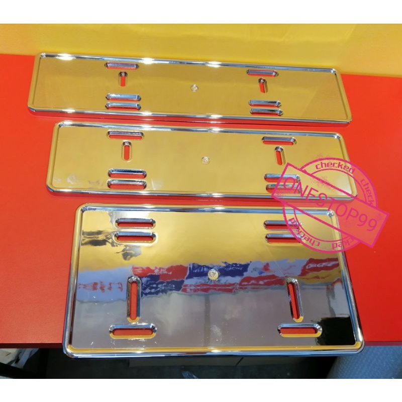 🔥Ready stock 🔥Gred AAA🔥 Universal Chrome Number Plate Frame (1pc ...