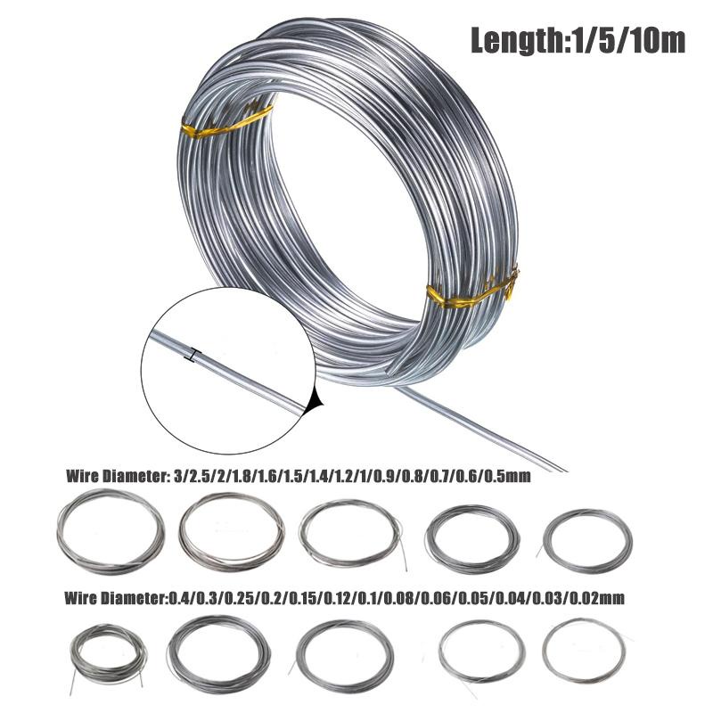 1/5/10Meter Stainless Steel Wire 0.02mm 0.1mm 0.8mm 1mm 1.2mm 3mm 304 ...