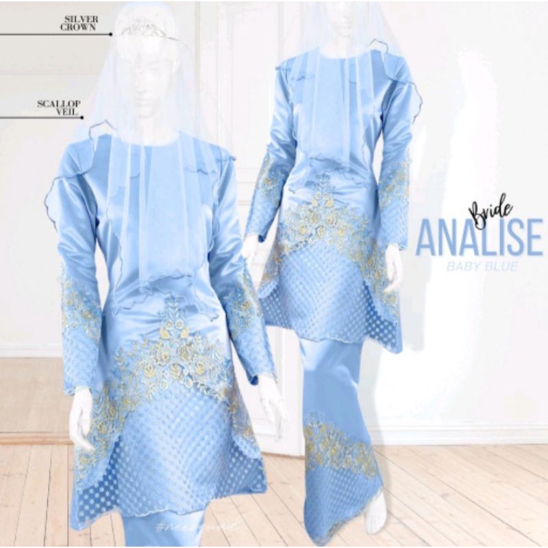 (BAJU RAYA 2022) Kurung Moden Pahang Dushess Satin Lace Free (Crown ...