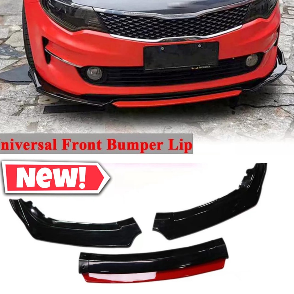 New 4 Pcs Universal Front Bumper Diffuser Lip Lip Spoiler Splitter Body ...