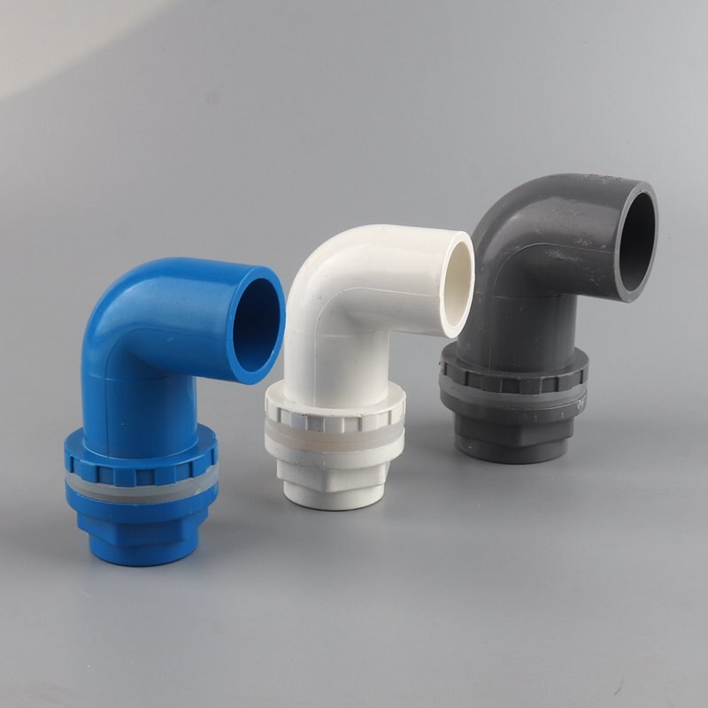 2Pcs I.D 20~50mm PVC Pipe Connector Fish Tank Pipe Elbow Drain Pipe ...