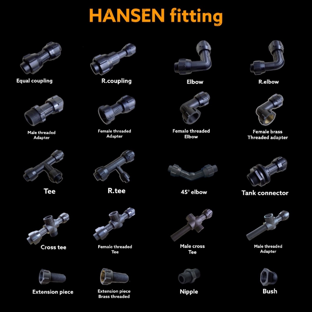 Hansen Fittings / Hansen Connector Reducing Socket / Reducing Elbow Reducing Tee | Shopee Malaysia