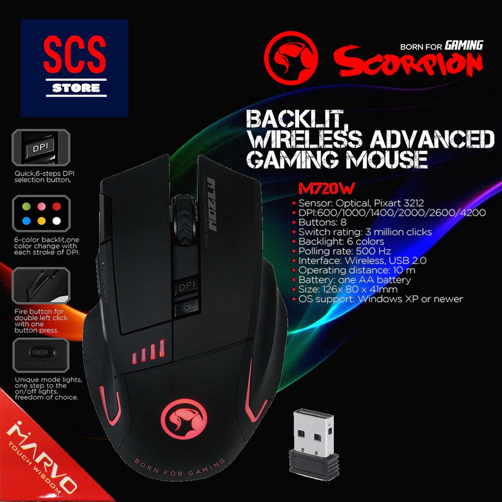 Marvo M729W Wireless Gaming Mouse | Shopee Malaysia