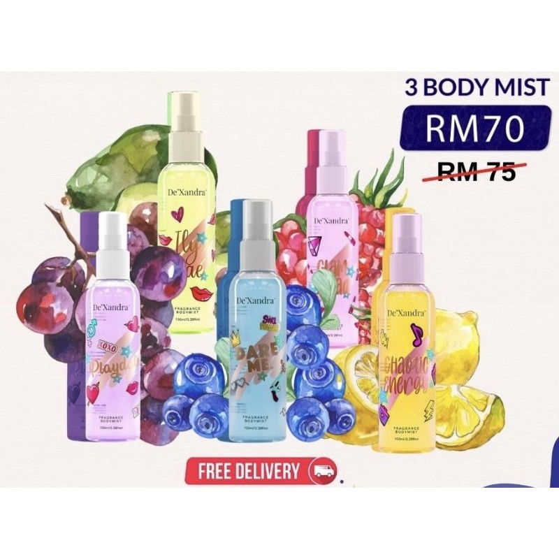 🔥 BEST SELLER + READY STOCK 🔥 Dexandra Body Mist | Shopee Malaysia