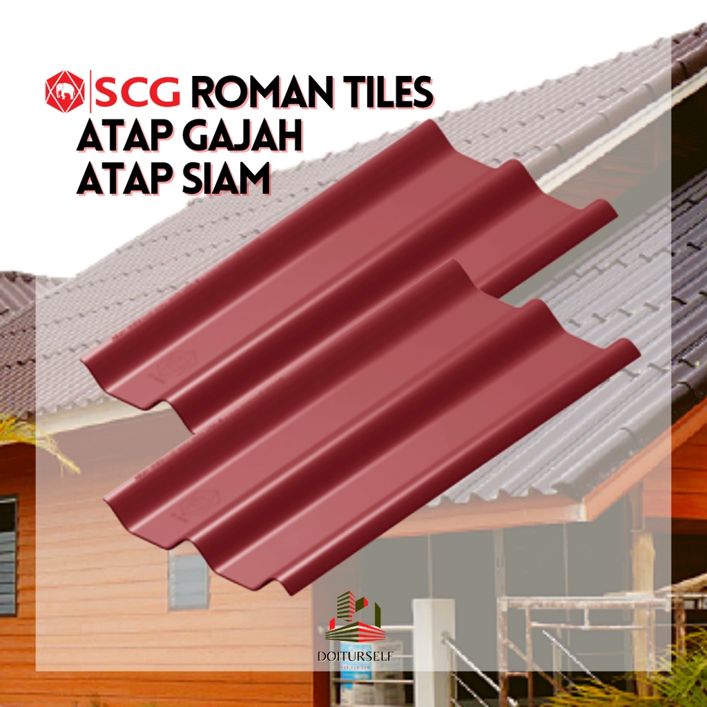 SCG Roman Tiles - Atap Gajah Atap Siam Fiber Cement Hybrid | Shopee ...