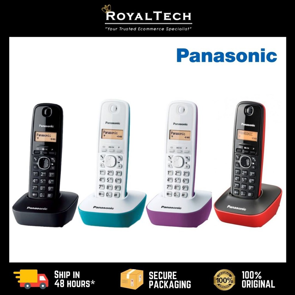 PANASONIC KX-TG1611ML KX-TG1611 DECT Phone Digital Cordless Phone Suitable for Home Office Phone ...