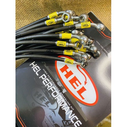ORIGINAL HEL PERFORMANCE BRAKE HOSE SET ANY LENGHT 45CM 55CM 65CM 75CM ...