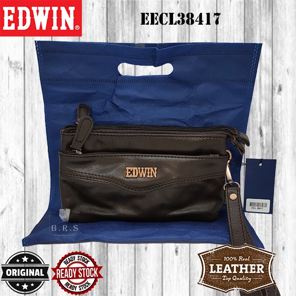 [ EDWIN ] MEN'S GENUINE LEATHER SLING BAG / MEN'S CASUAL SLING BAG ...