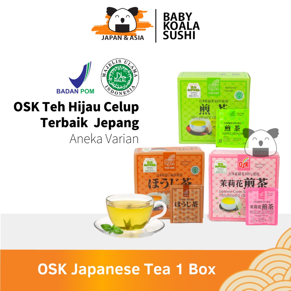 HIJAU Osk Japanese Green Tea Green Tea Sachet 50pcs Halal Greentea Import Japan | Shopee Malaysia