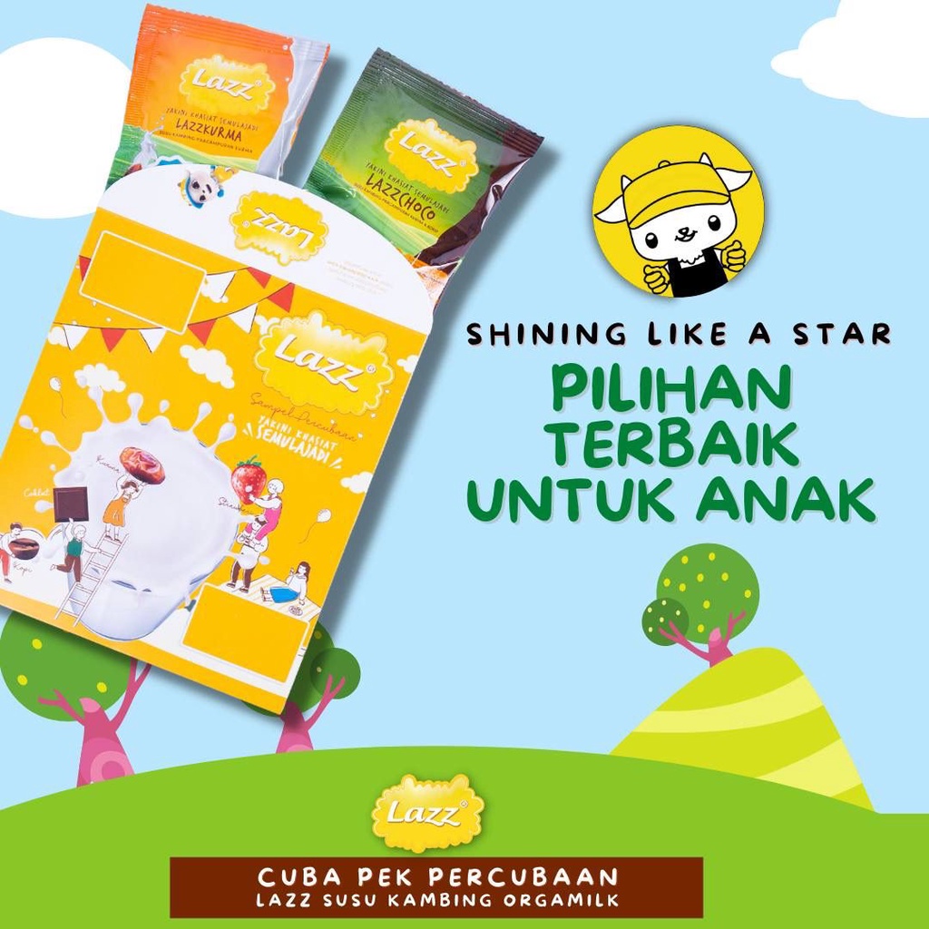 LAZZ Susu Kambing Trial Sample Sachet Original HQ [Asli | Kurma | Choco ...