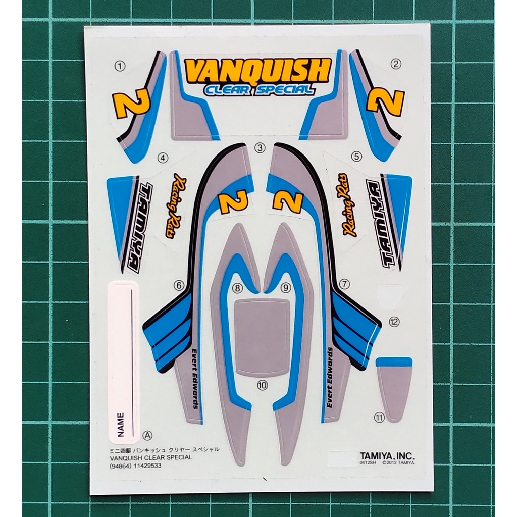 Tamiya 94864 Vanquish Clear Special Sticker | Shopee Malaysia