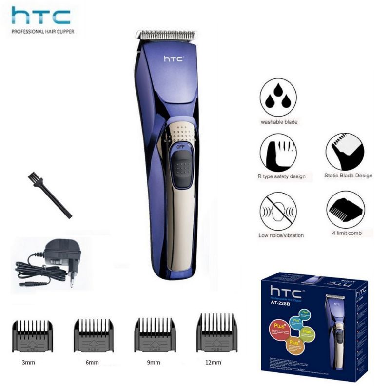 Rechargeable Cordless HTC AT- 228B Hair Trimmer Clipper Wireless Shaver ...