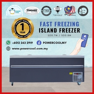 Imax 760L SD0.8M 2 Glass Door Island Freezer | Meat | Frozen Food ...