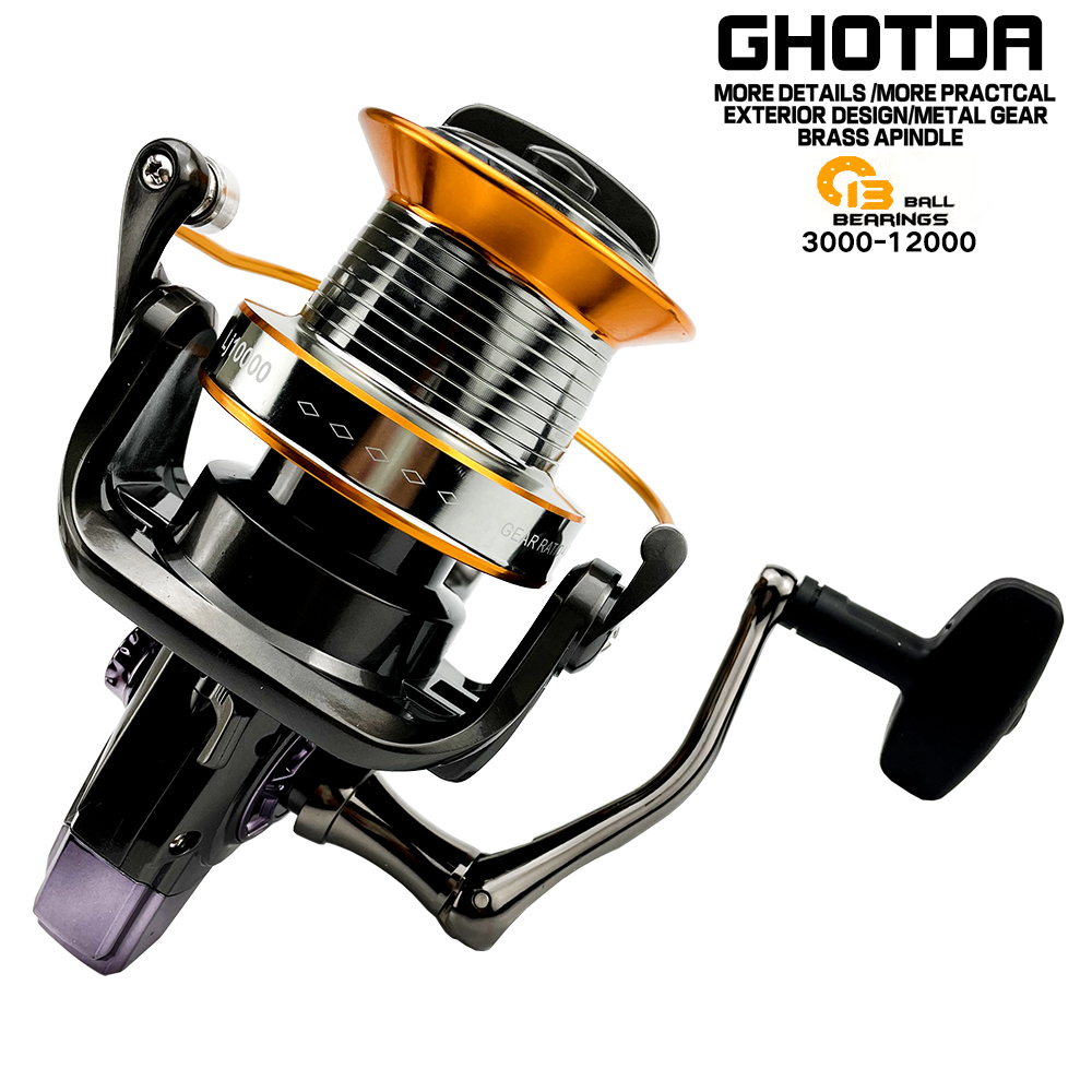 Fishing Reel 3000 4000 5000 6000 7000 8000 9000 10000 12000Series Metal ...