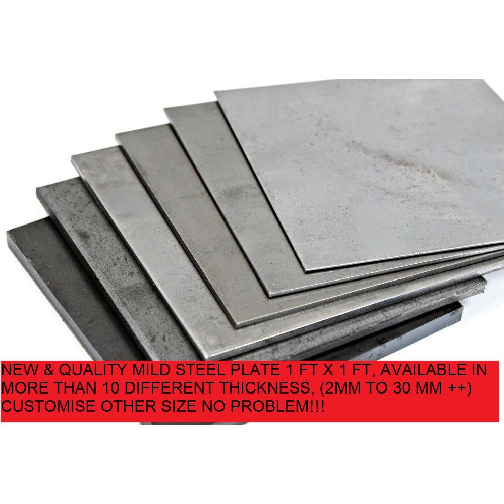 MILD STEEL (BESI) PLATE 1 FT X 1 FT (CUSTOMISE CUT TO SIZE)(OTHER SIZE ...