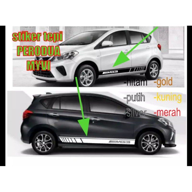 sticker pintu myvi MG3 kiri dan kanan | Shopee Malaysia