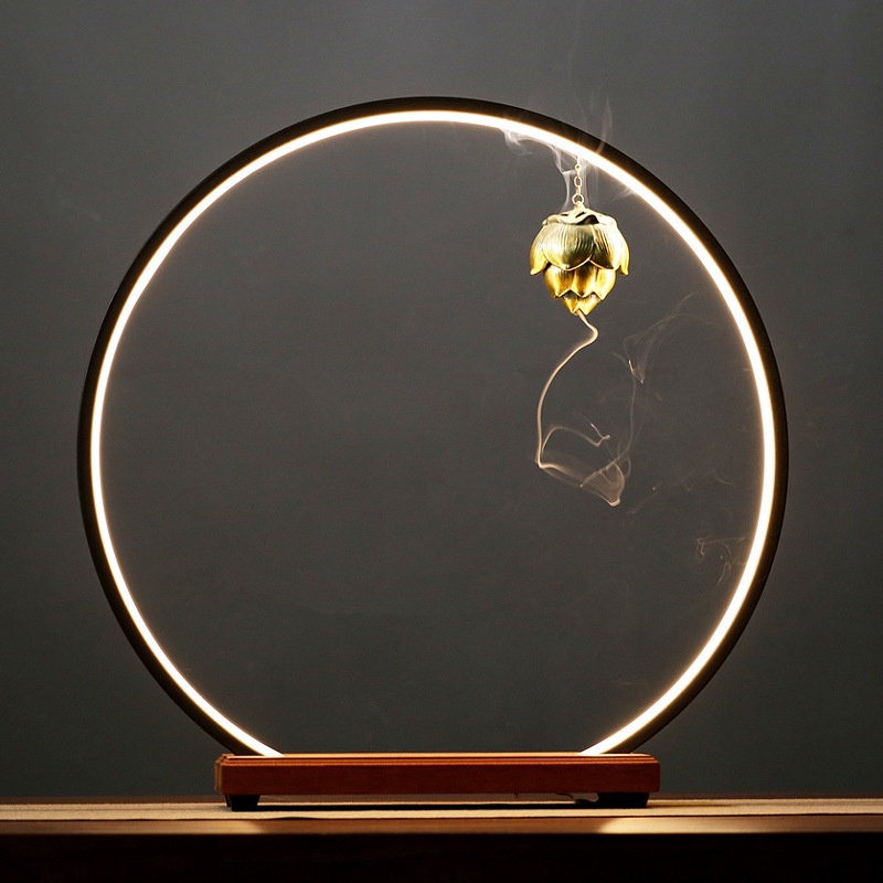 Creative Flowing Water Lamp Ring Base Home Decoration Furnishings ...