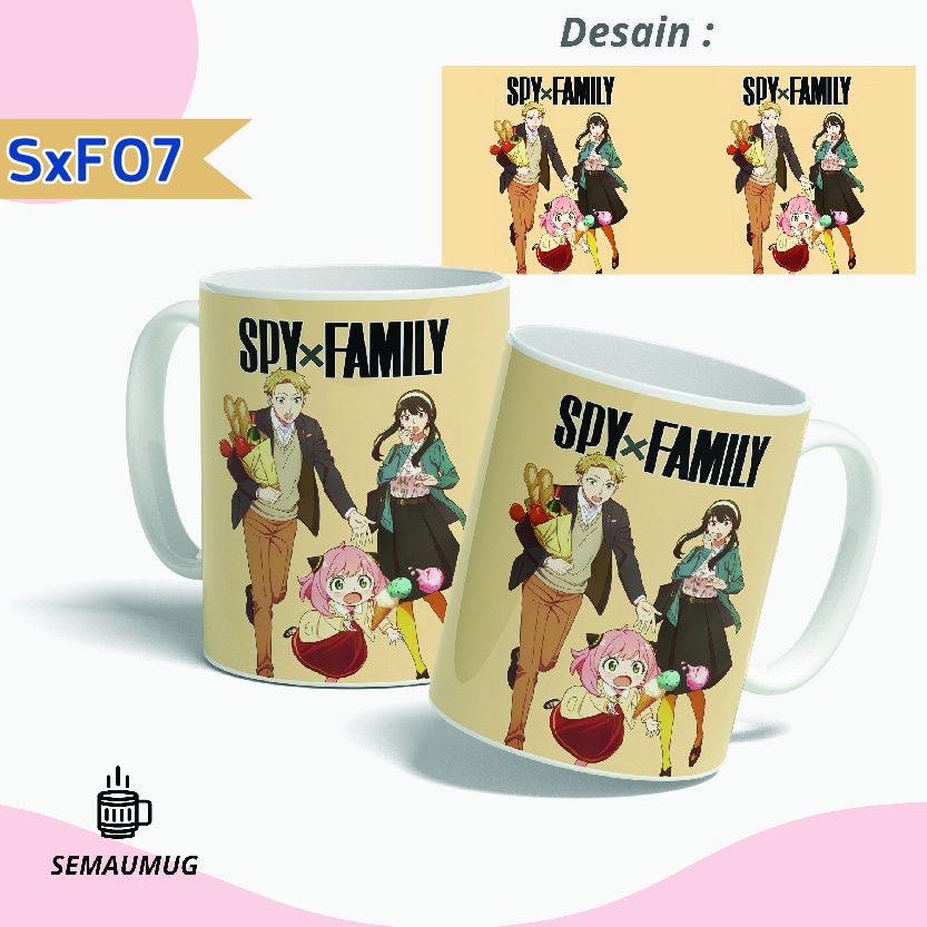 Mug ANYA LOID YOR FORGER SPY X FAMILY Gift ANIME Glass Cup PRINT CUSTOM ...