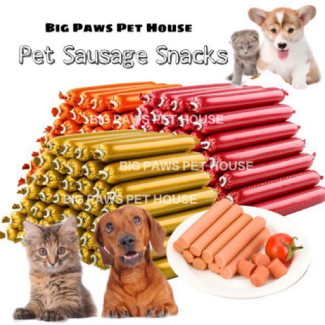 [Ready Stock BUY 50PCS FREE 5PCS] Pet Snack Sausage Hot Dog Snack for ...