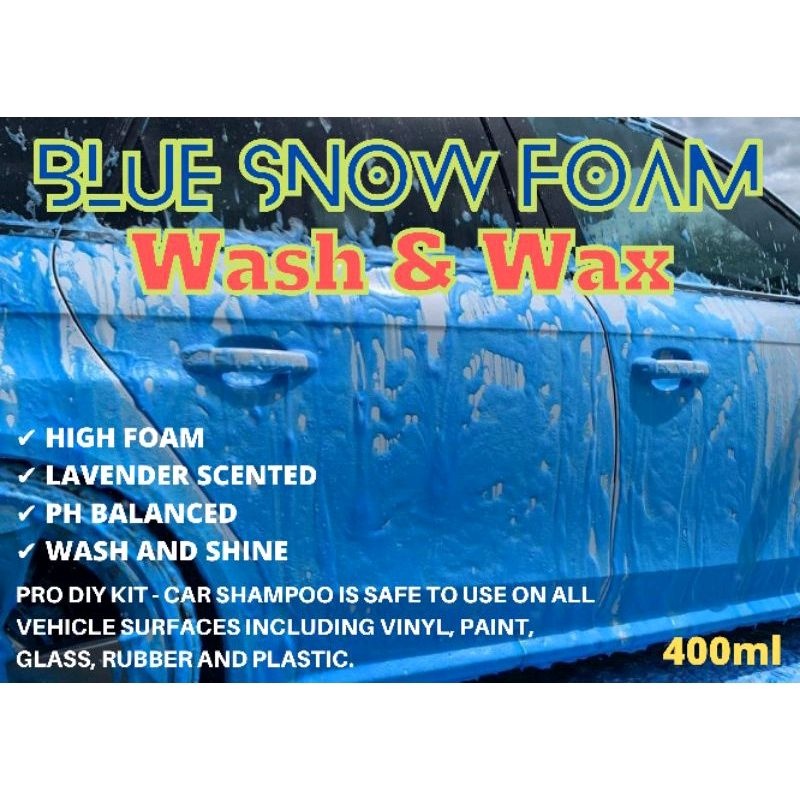 PRO DIY KIT Car Shampoo with wax - Blue foam bubble 400ml | Shopee Malaysia