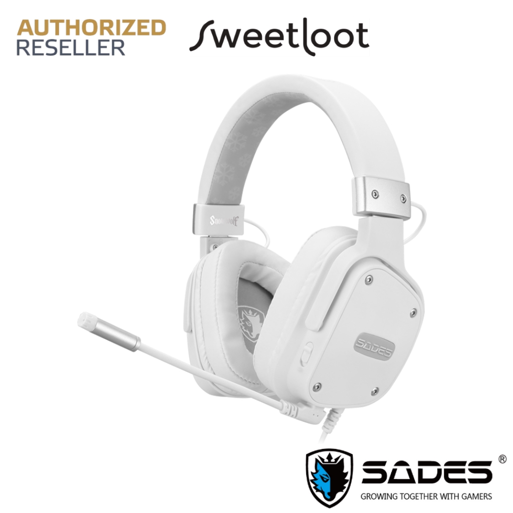 Sades Snowwolf Multi Platform Gaming Headset for PC / PS4 / XBOX One ...