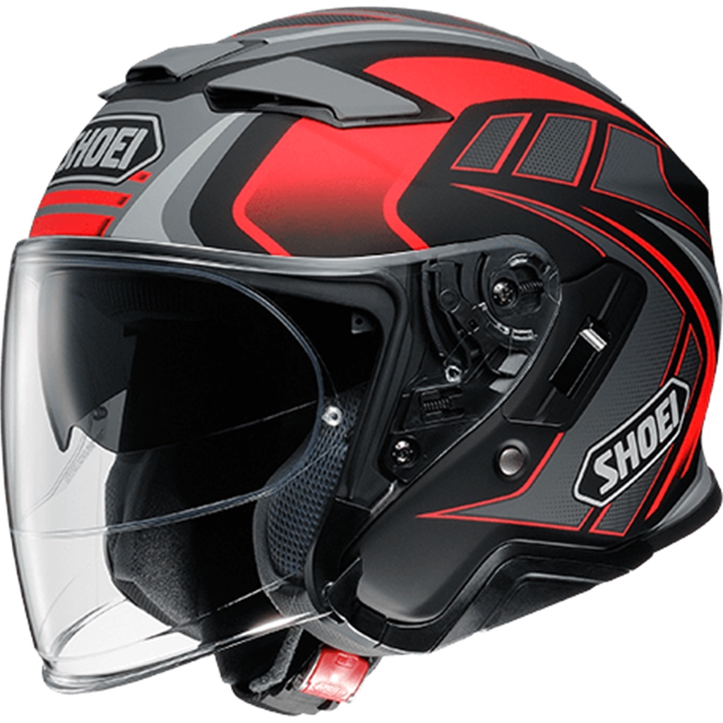 New SHOEI Half Helmet SHOEI J-Cruise II Red Black Half Face Helmet ...