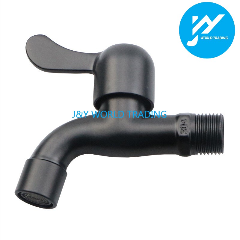 304 Faucet Water Tap 15mm (1/2 inch ) Premium Quality (Black) | Shopee ...