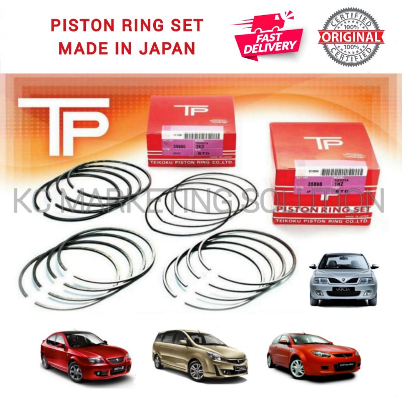 TP Piston Ring Set (Size 44005-STD) Exora CPS / Gen 2 / Persona / Waja ...