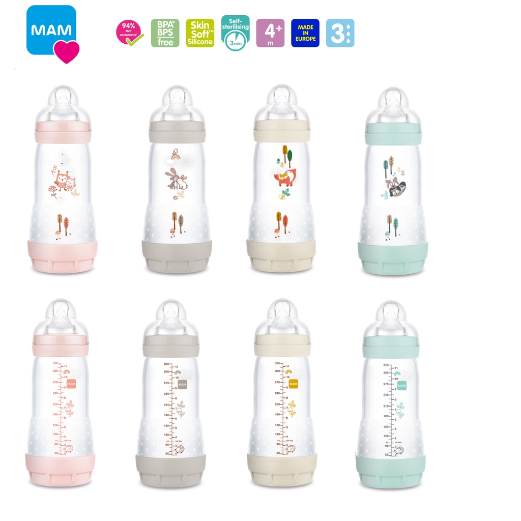 MAM Easy Start Anti-Colic Bottle 320ml/Mam Anti Colic Bottle 11oz (320ml) MAM Colours of Nature ...
